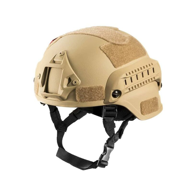 ACM Casco MICH 2000 Tan con Rieles - Airsoft Defence