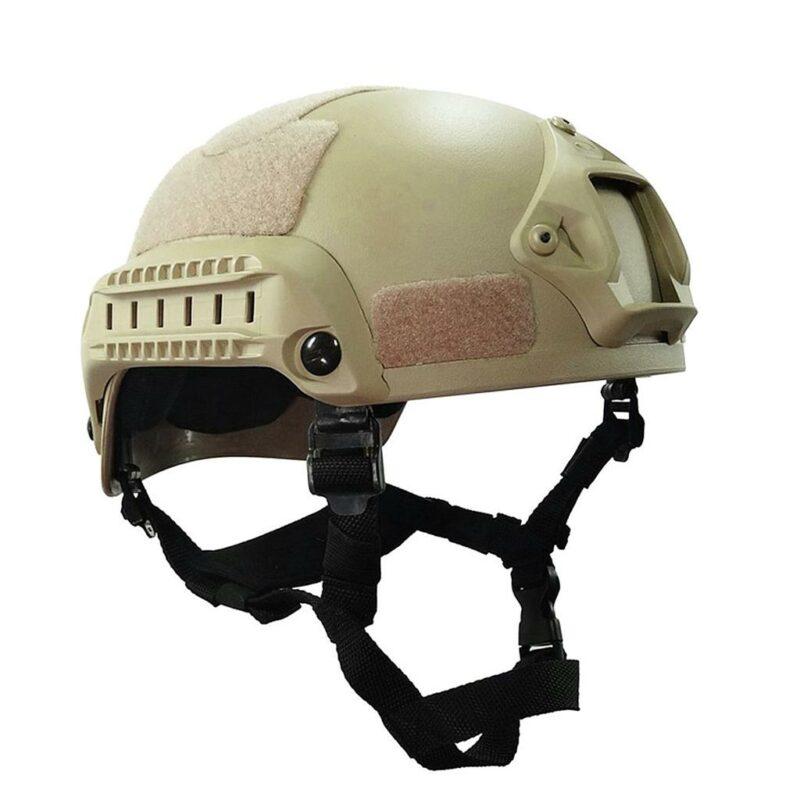 ACM Casco MICH 2001 Tan con Rieles - Airsoft Defence