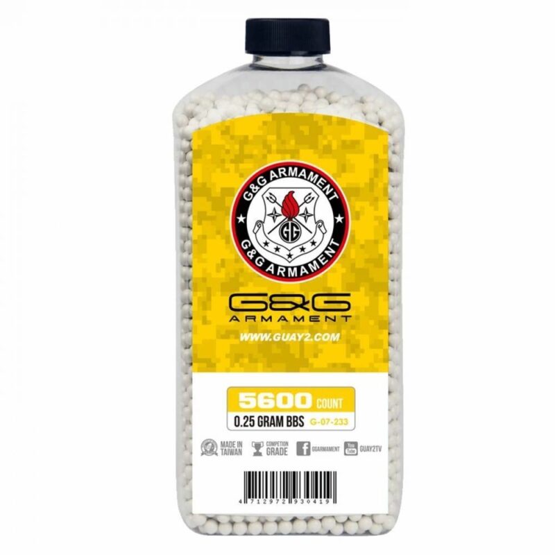 GyG Balines 0.25gr Botella (5600rds) - Airsoft Defence