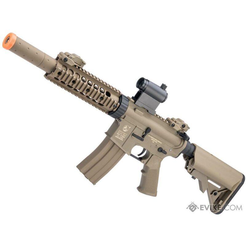 CYBERGUN LICENSED SPORTSLINE M4 AEG RIFLE W/ G3 MICRO-SWITCH GEARBOX (MODEL: TAN / SILENT OPS 7 ...