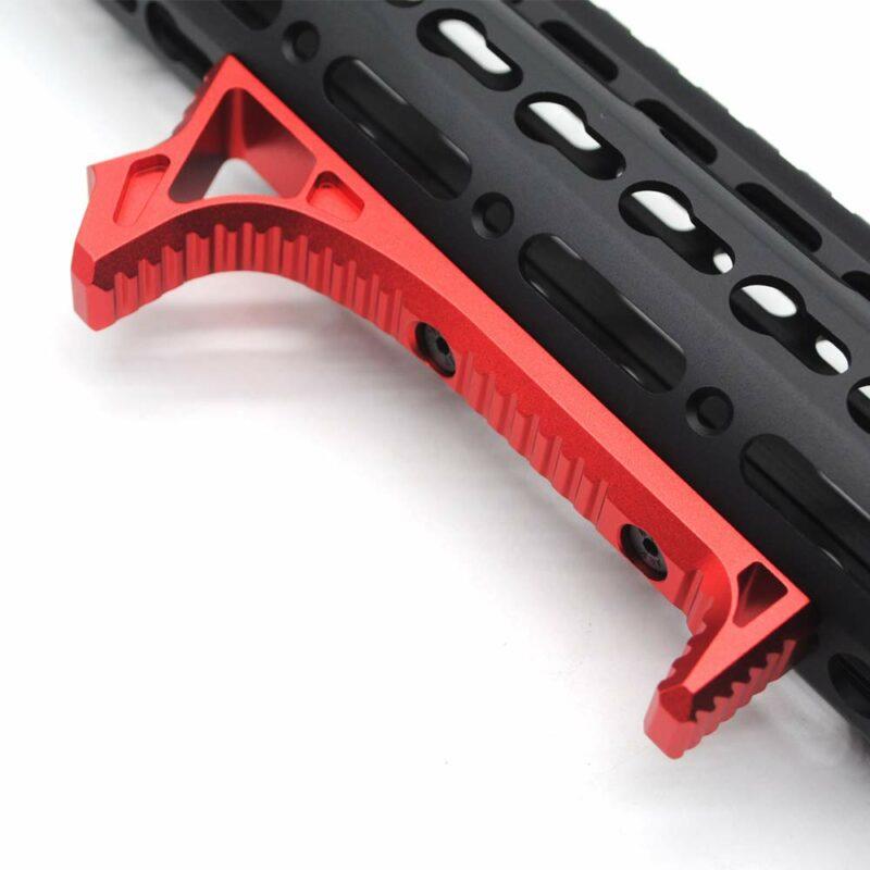 ACM Grip Metal Link Curved Angled Rojo Metal Keymod/Mlok - Airsoft Defence